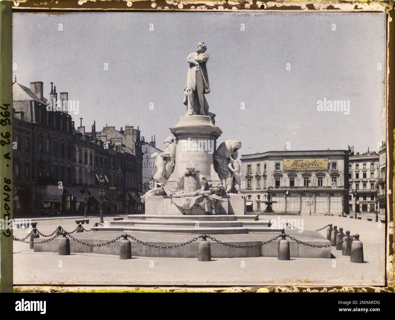 Bordeaux, France The statue of Léon Gambetta and the Allées de Tourny ...