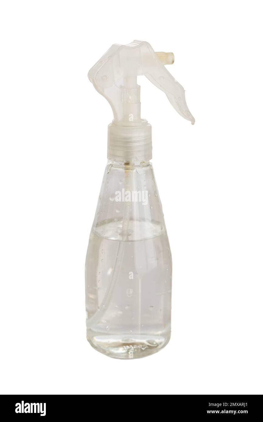 Sprayer water bottle isolated on white background Stock Photo - Alamy