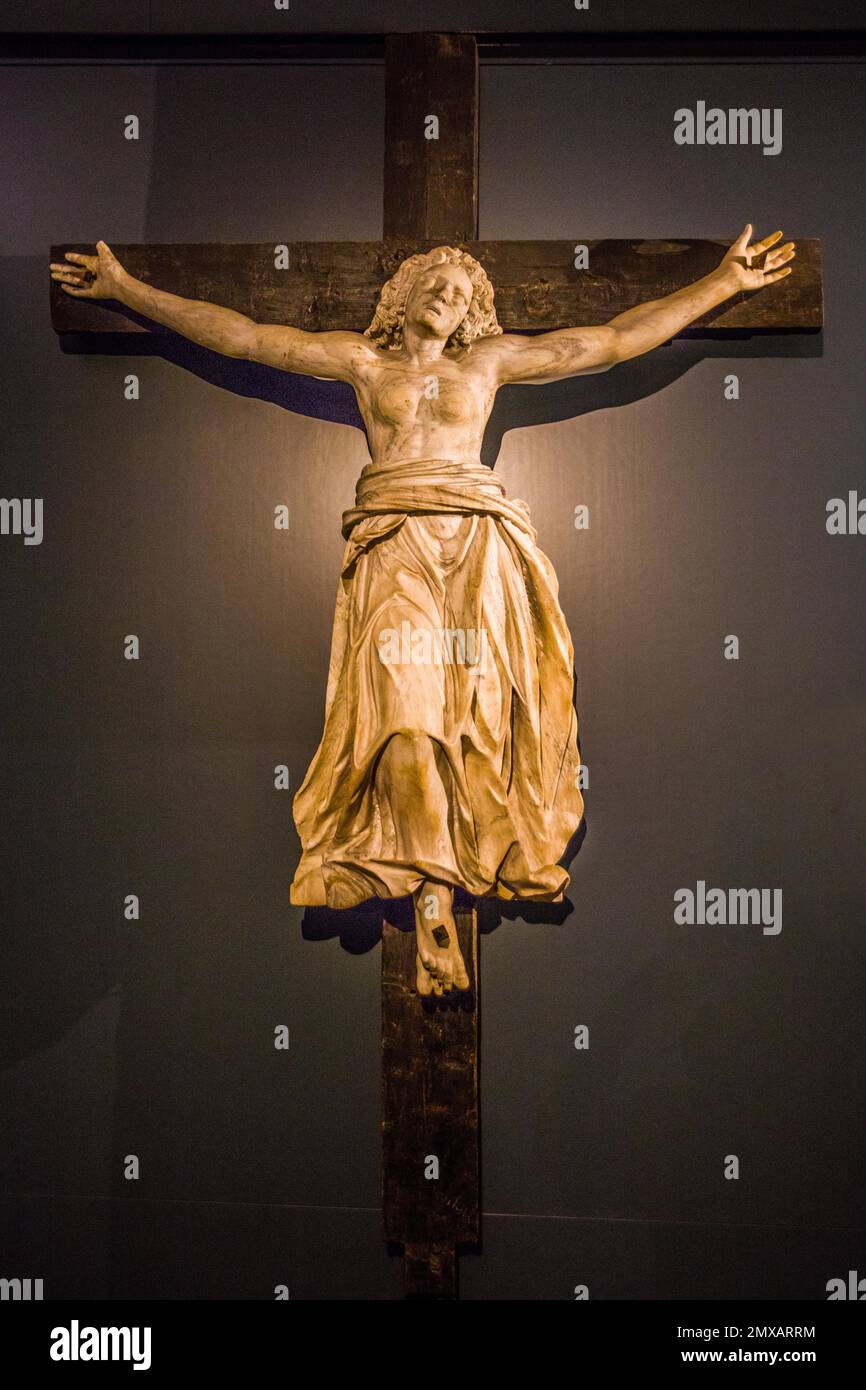 Crucified Saint Julia, Giovanni Carra, 17th c. Santa Giulia, City Museum, Brescia, Lombardy ...