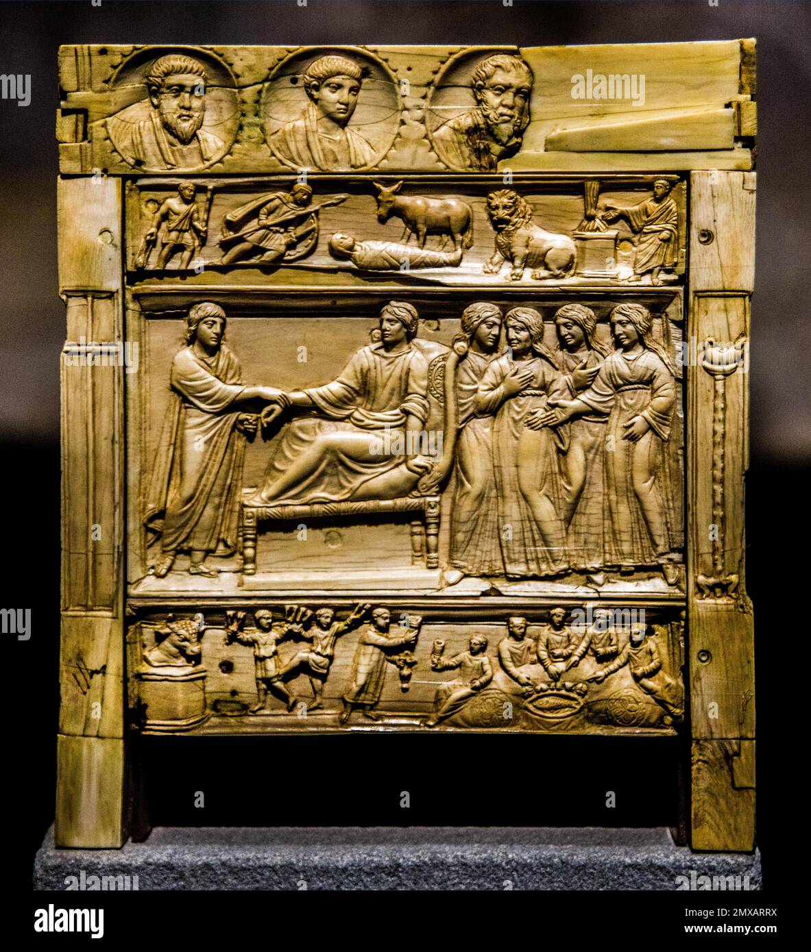 Lipsanoteca, ivory shrine for relics with scenes from the Old and New ...