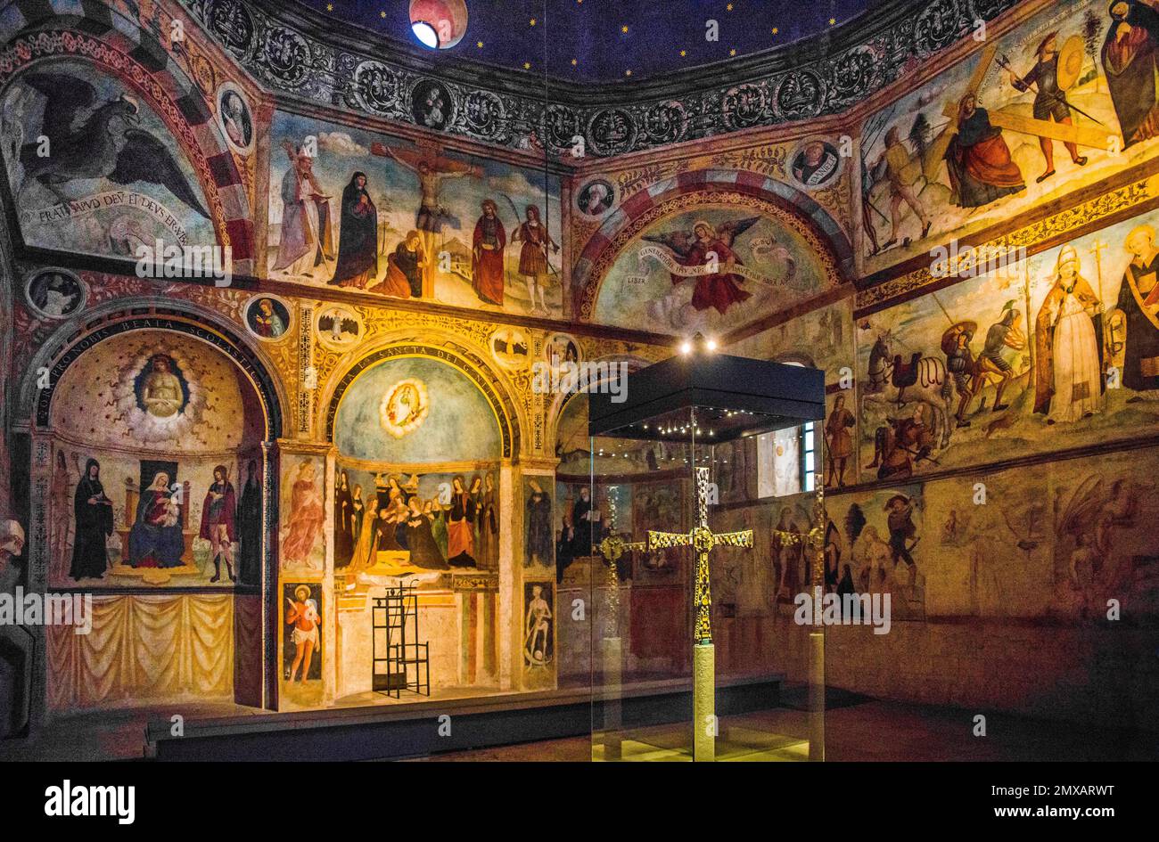 Cross of King Desiderio, 9th century goldsmith's work in the oratory of ...