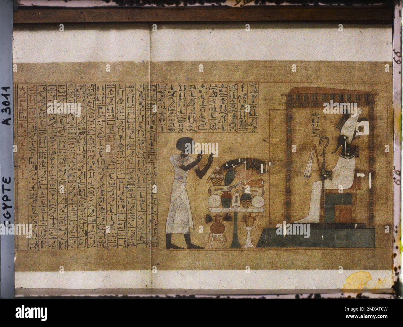 Cairo, Egypt, Africa Papyrus of the Book of Dead in a showcase of the ...