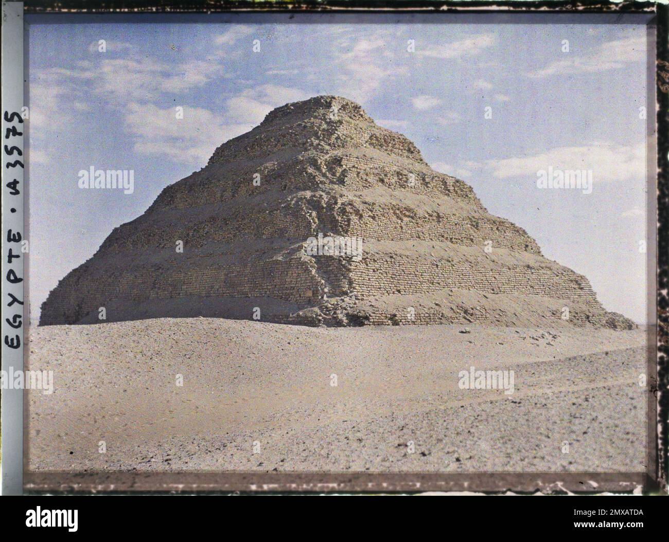 Saqqarah, Egypt, Africa the pyramid of degrees of the Djéer (IIIe ...