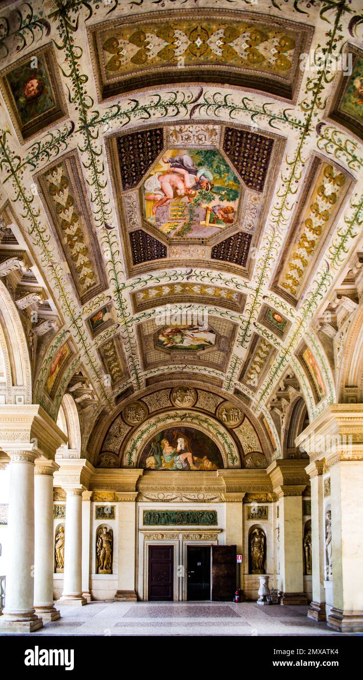 Loggia of David, 1534, Palazzo Te, pleasure palace, Mantua, Lombardy ...