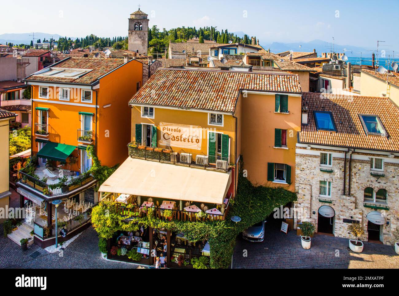 Old town of Sirmione, tourist attraction and thermal spa on southern ...