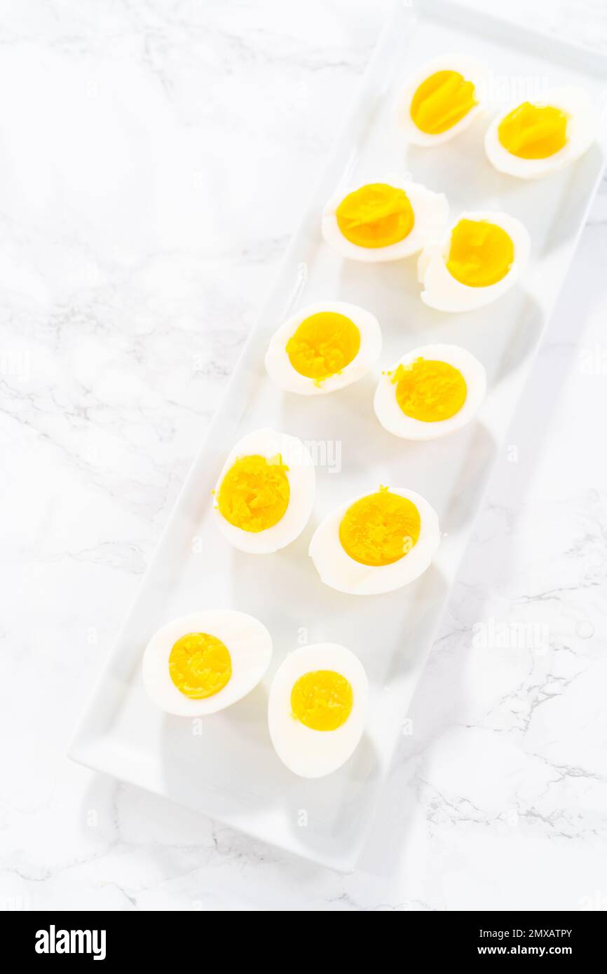 Hard boiled eggs Stock Photo - Alamy