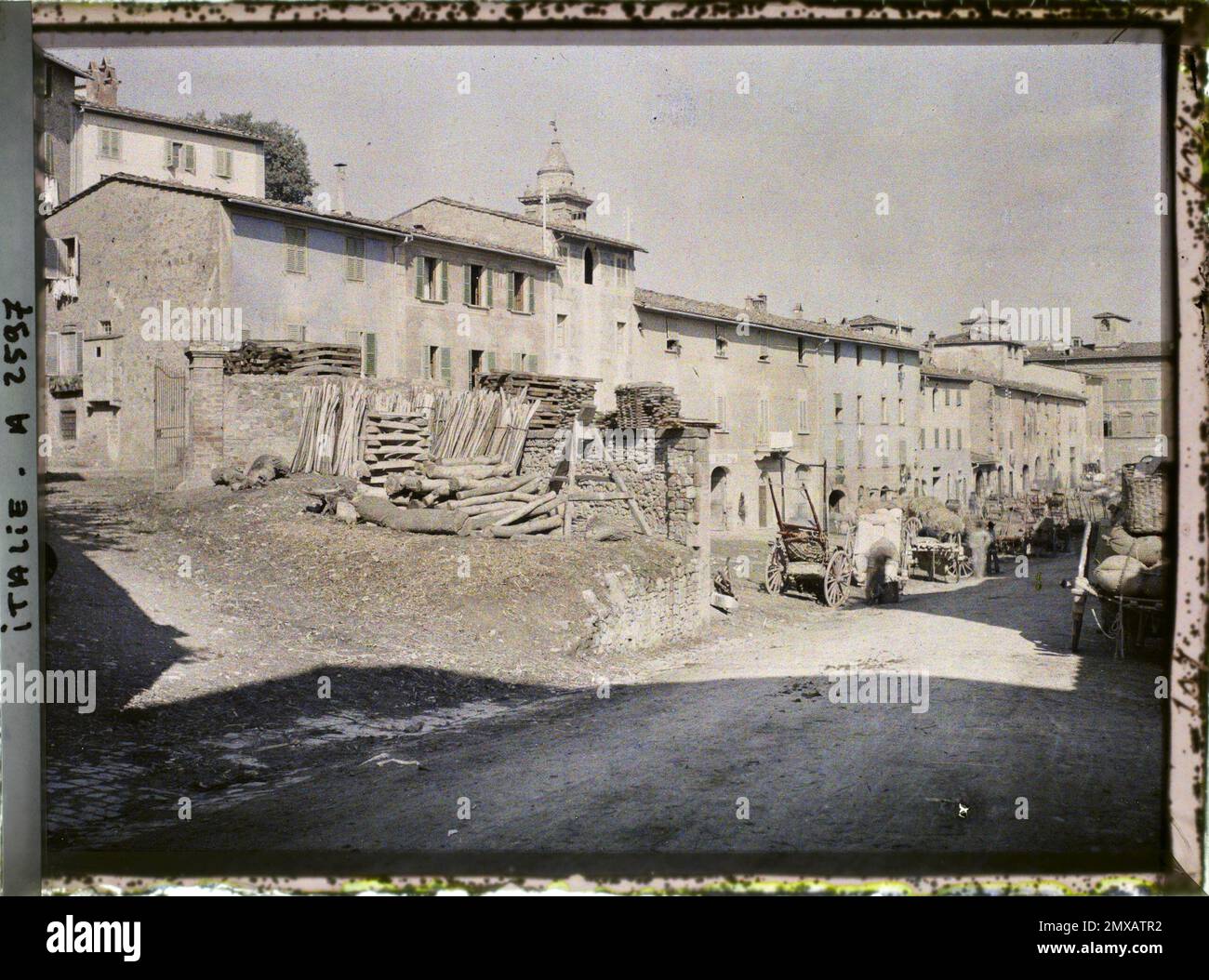 Poggibonsi, Italy Grand Place with colorful facades , 1913 - Balkans ...