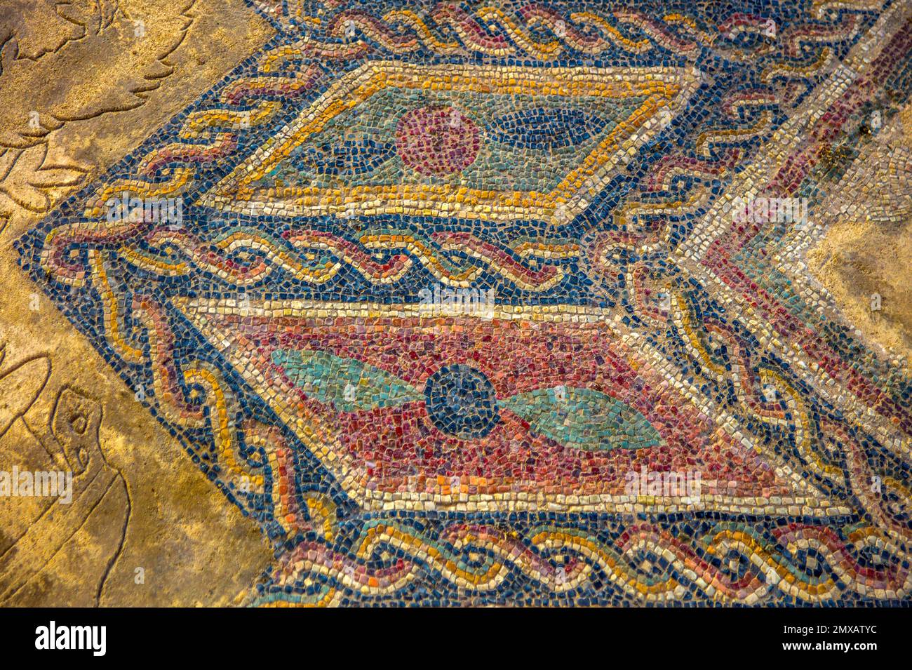 Decorative unit in a mosaic composition, Roman villa with wonderful ...