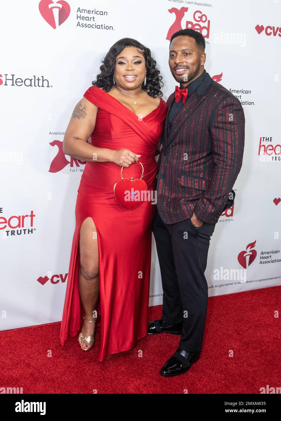Nina Hamlin and Mario Hamlin attend American Heart Association’s Go Red ...