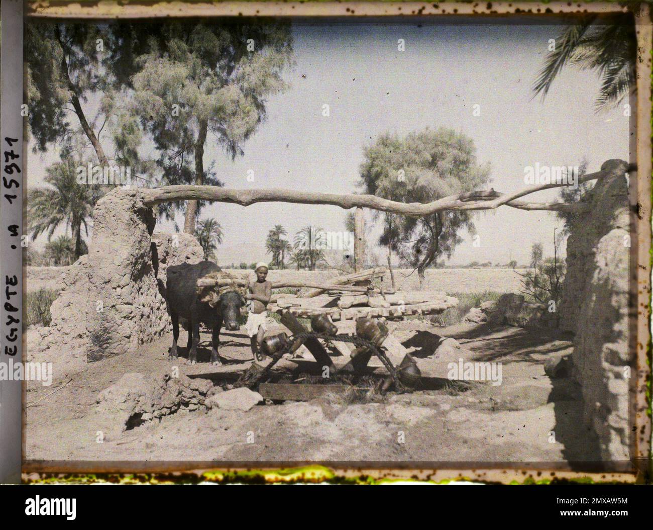 Surroundings of Louqor, Egypt, Africa Sakiéh in B? Uf , 1918 - Near ...