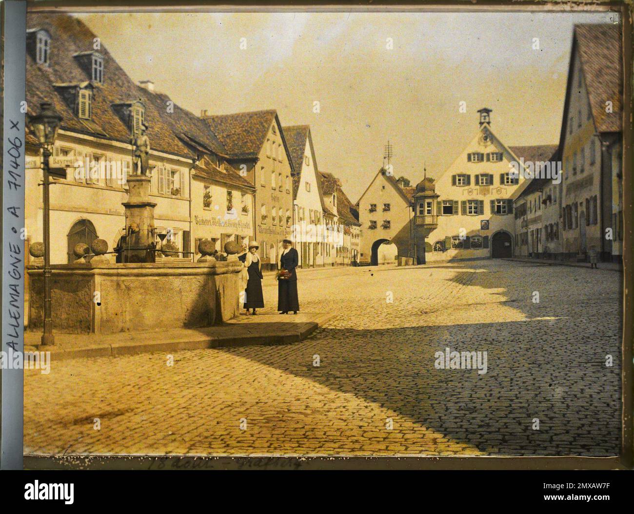 Gräfenberg, Germany Madame and Mademoiselle von Schoen in front of the ...