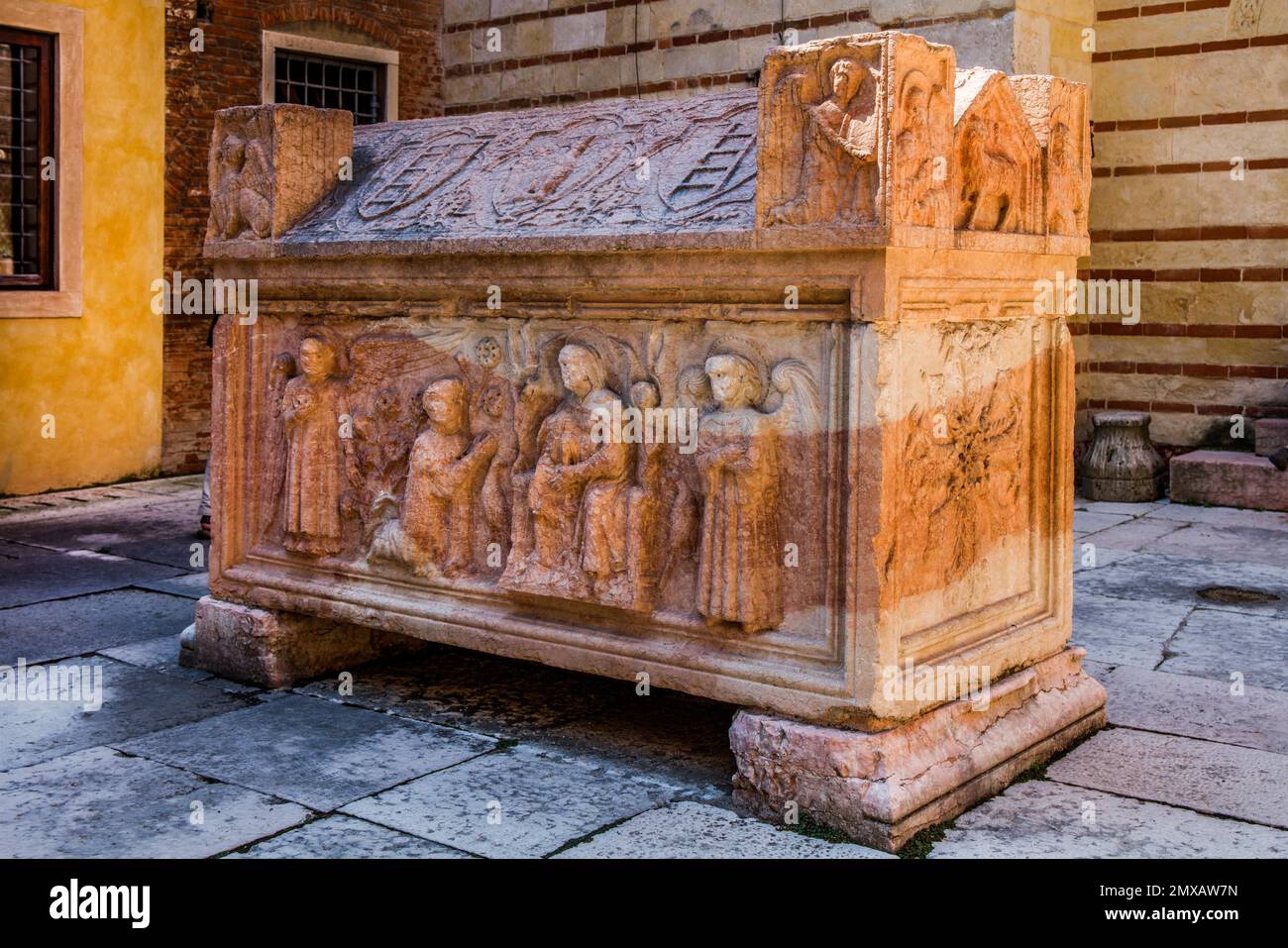 Stone sacophagus, Scavi Scaligeri, family tombs, 14th century Verona ...