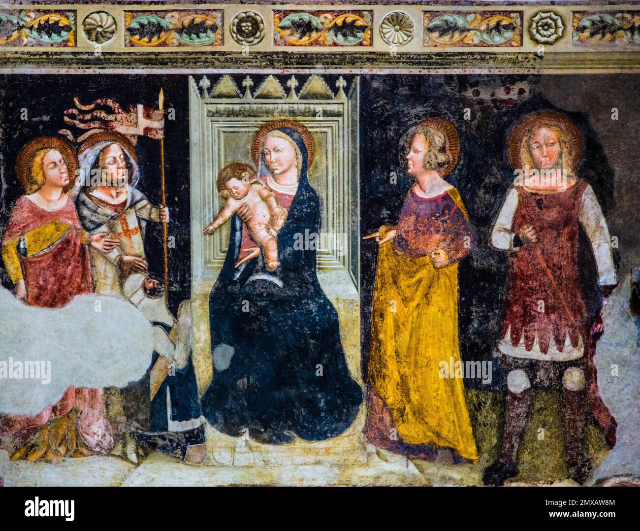 Fresco, Basilica di Sant' Anastasia, ca. 1290, Italian Gothic, Verona ...