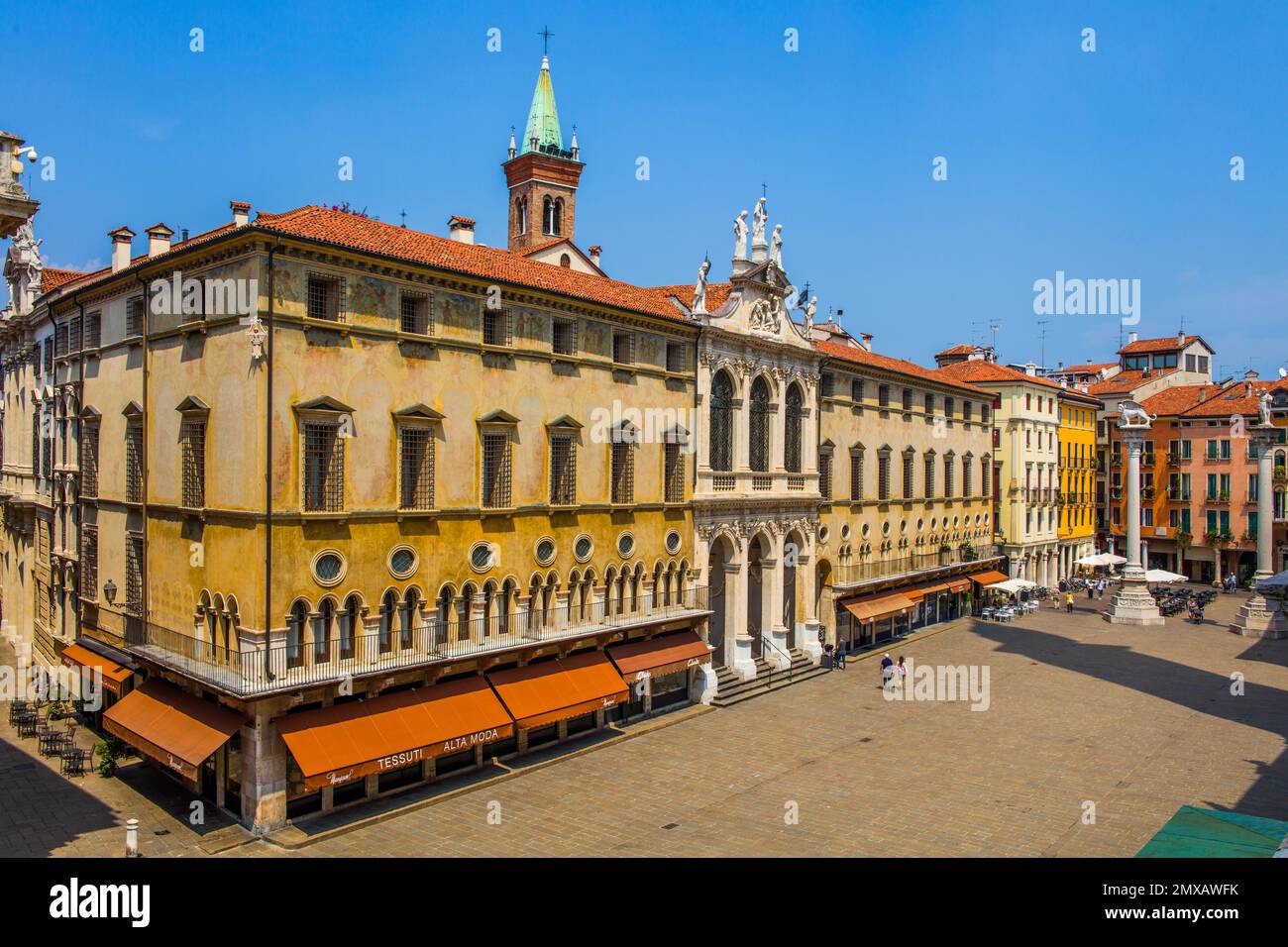 Palazzo Monte di Pieta with Baroque Church of San Vicenco, Piazza dei ...