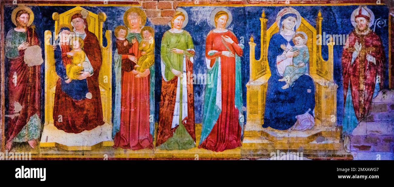 Frescoes in San Zeno Maggiore, one of the most beautiful Romanesque ...