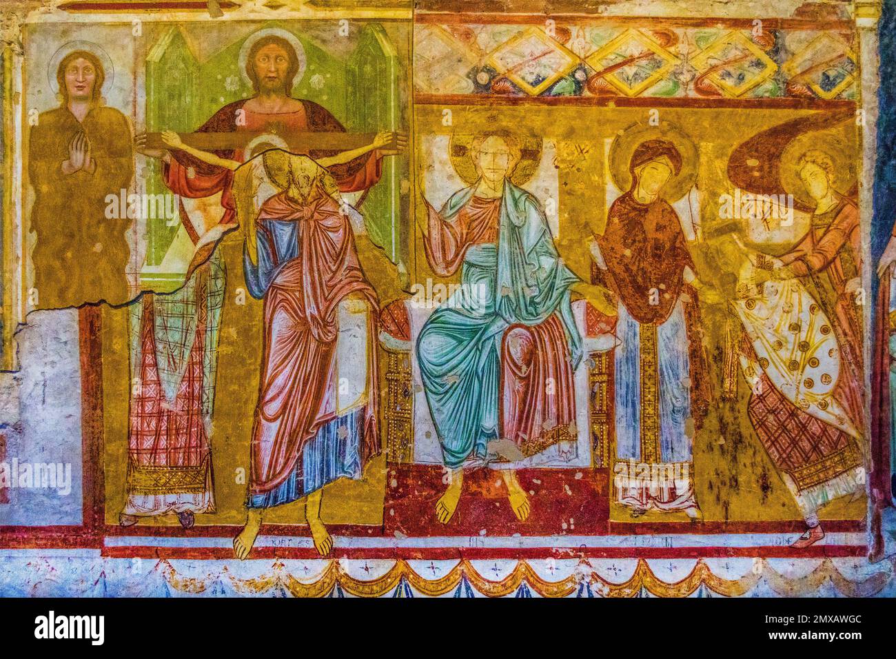 Painted frescoes in San Zeno Maggiore, one of the most beautiful ...