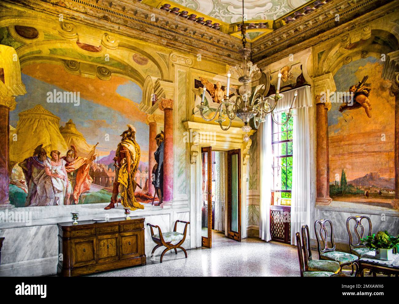 Fresco: Eurybates and Talthybios lead Briseis to Agamemmon, Villa ...