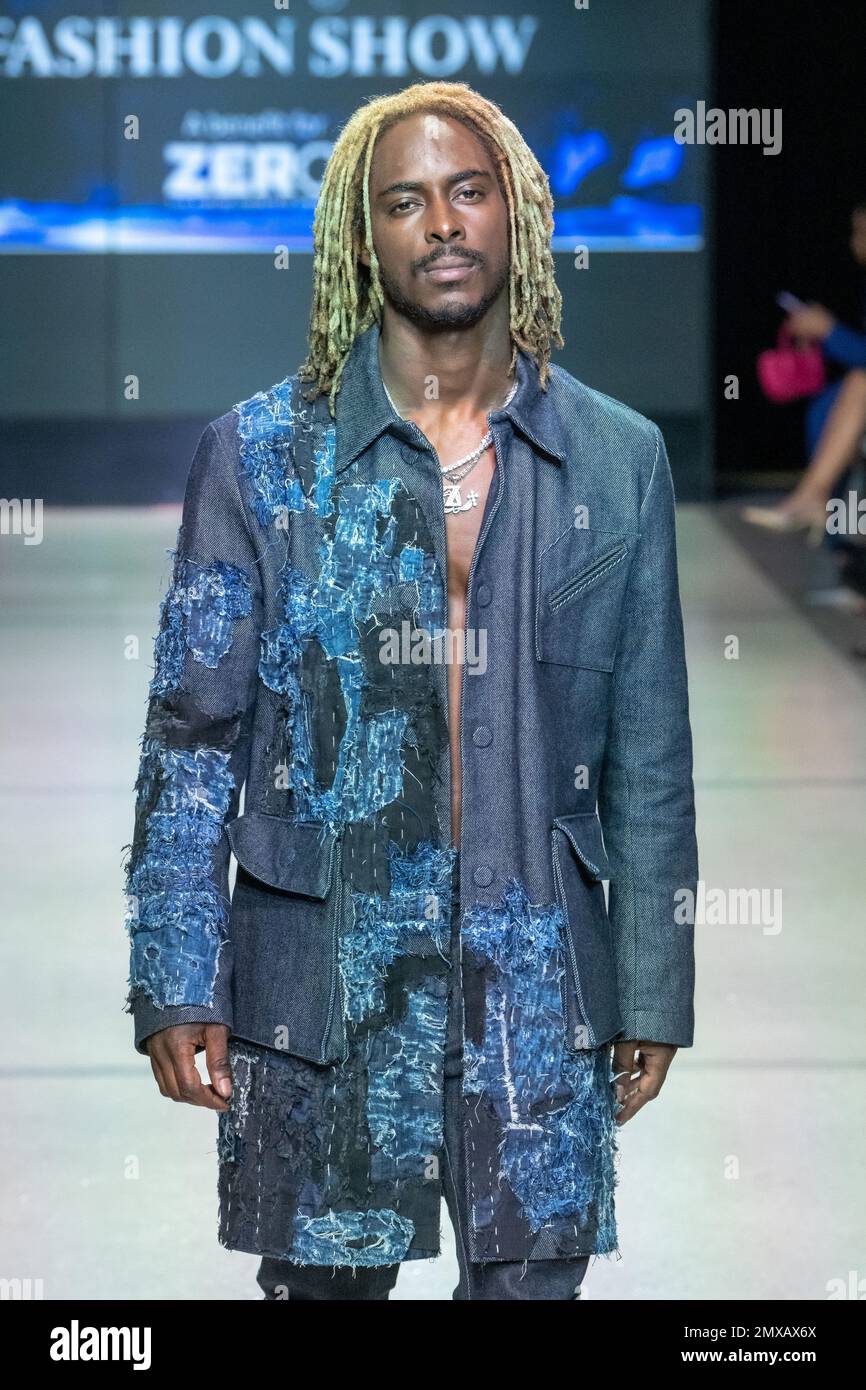 New York, United States. 01st Feb, 2023. Clintn Lord walks the runway ...