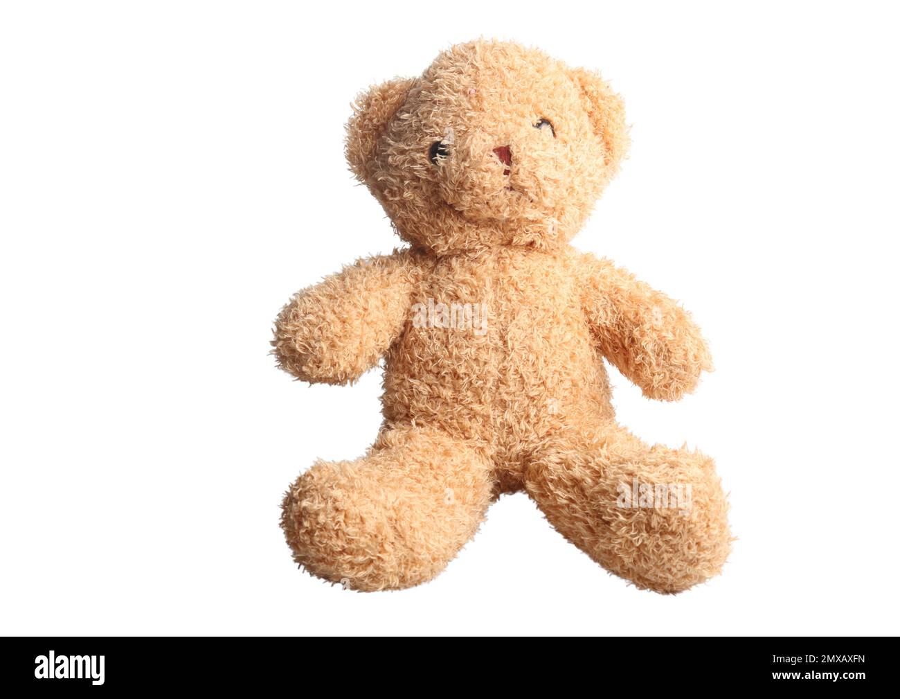 Brown teddy bear on white background.Isolated Stock Photo - Alamy