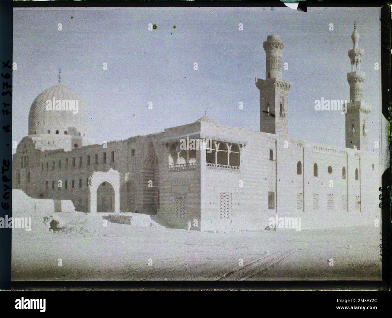 Cairo, Egypt, Africa seen from an angle of the mosque of Sultan Barkouk ...