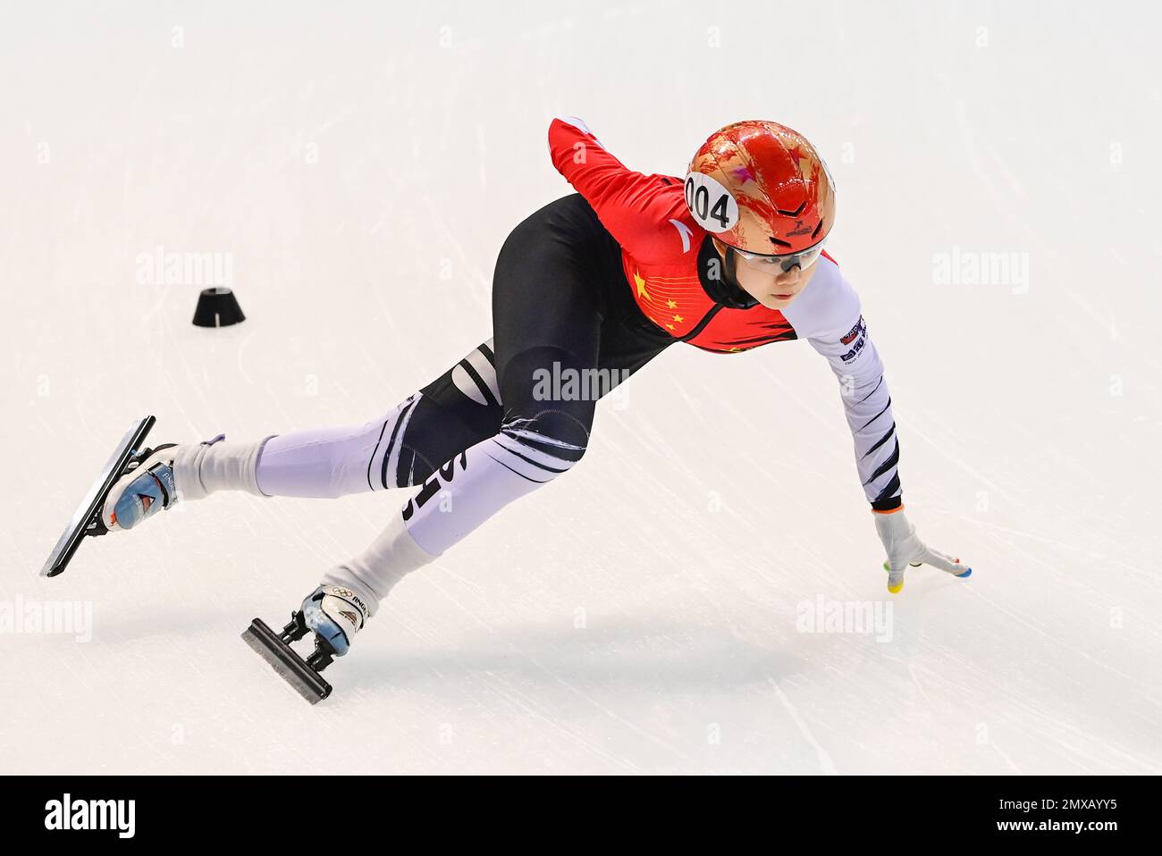 HOHHOT, CHINA - FEBRUARY 4, 2023 - Athletes compete during the women's ...