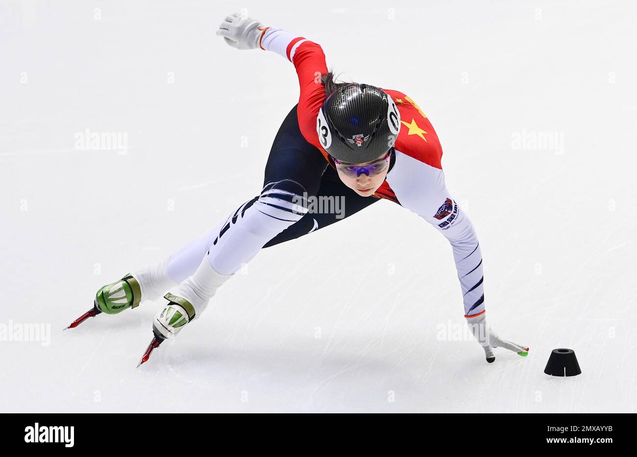 HOHHOT, CHINA - FEBRUARY 4, 2023 - Athletes compete during the women's ...