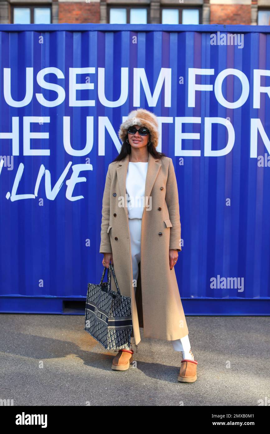 Copenhagen, Denmark. 02nd Feb, 2023. Street style blogger poses before ...