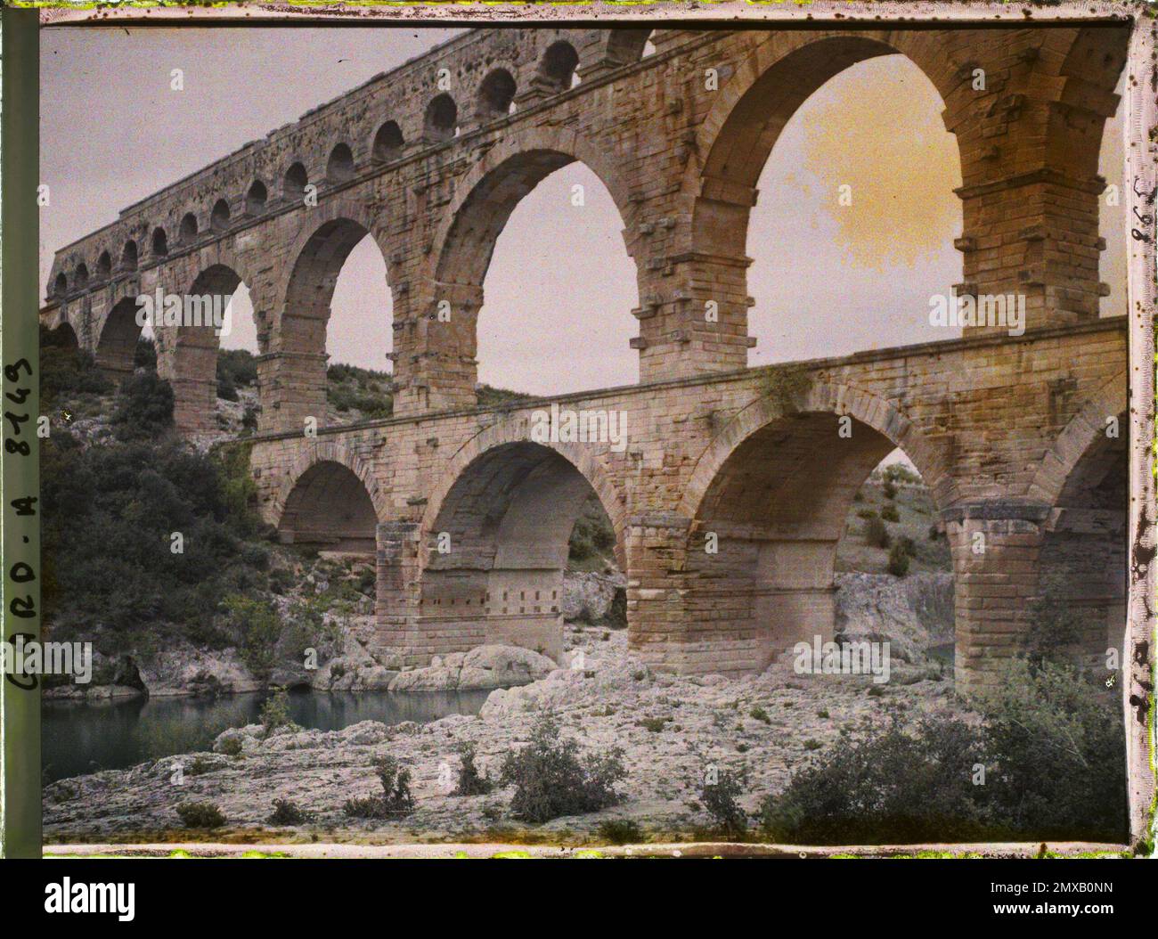 Vers-Pont-du-Gard, France Le Pont du Gard seen from upstream , 1916 ...
