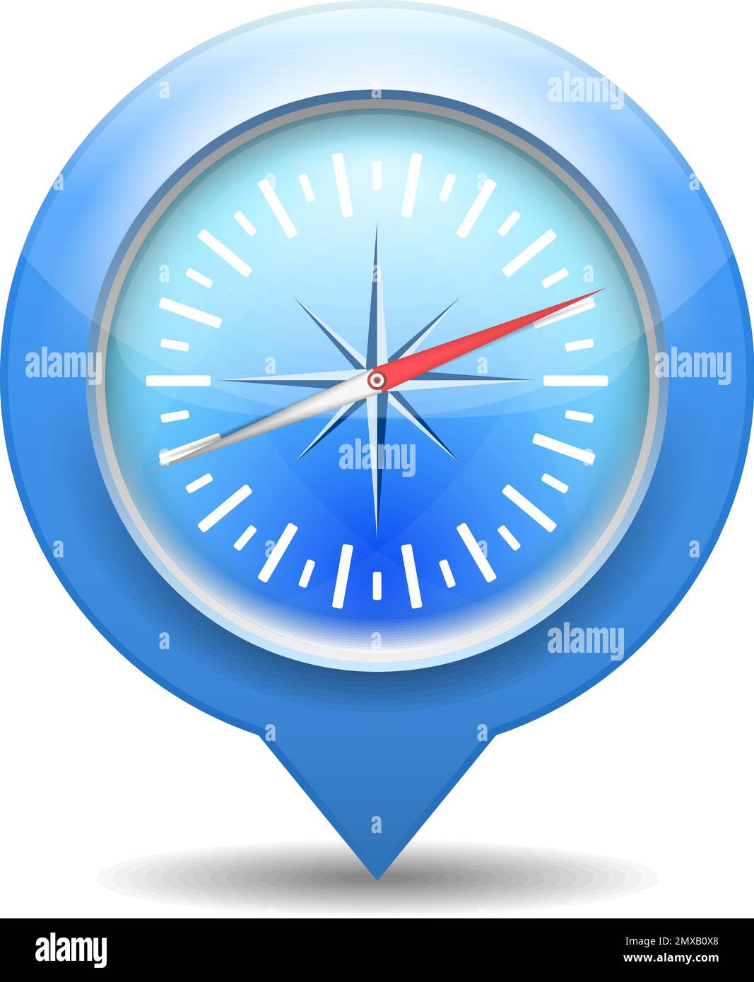 Compass blue icon, vector eps10 illustration Stock Vector Image & Art ...