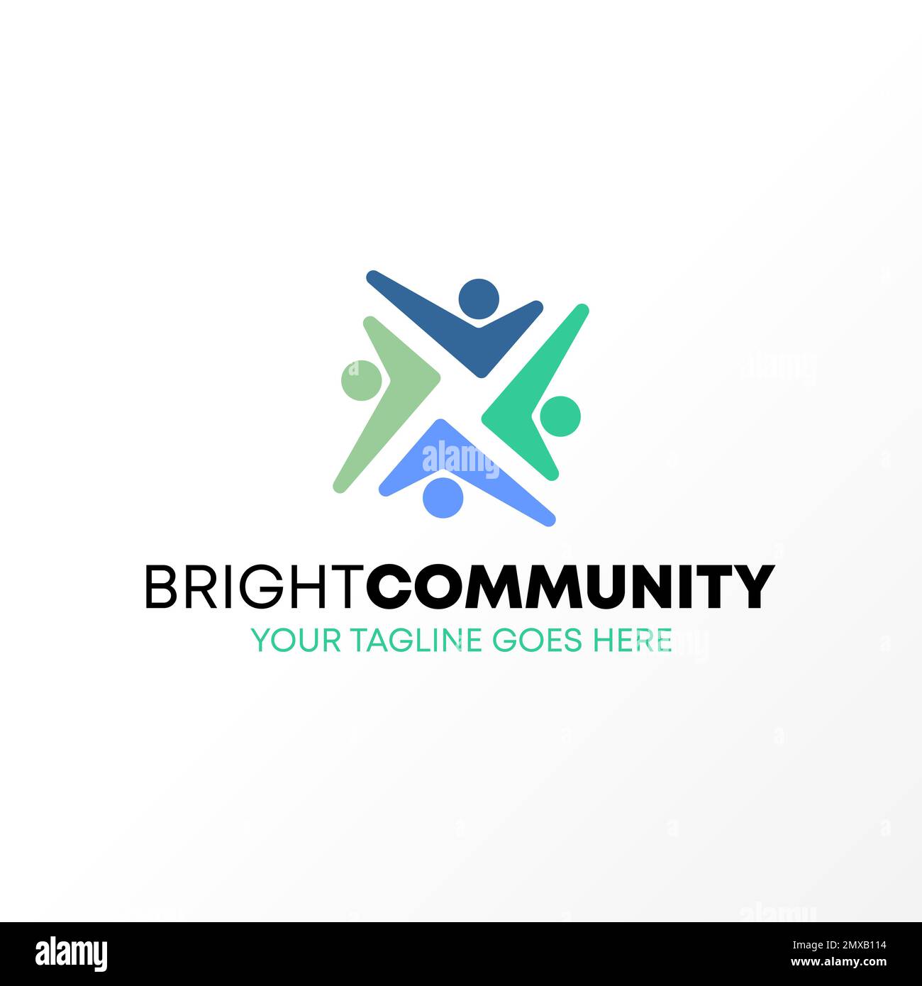 Creative four people circle Stock Vector Images - Alamy