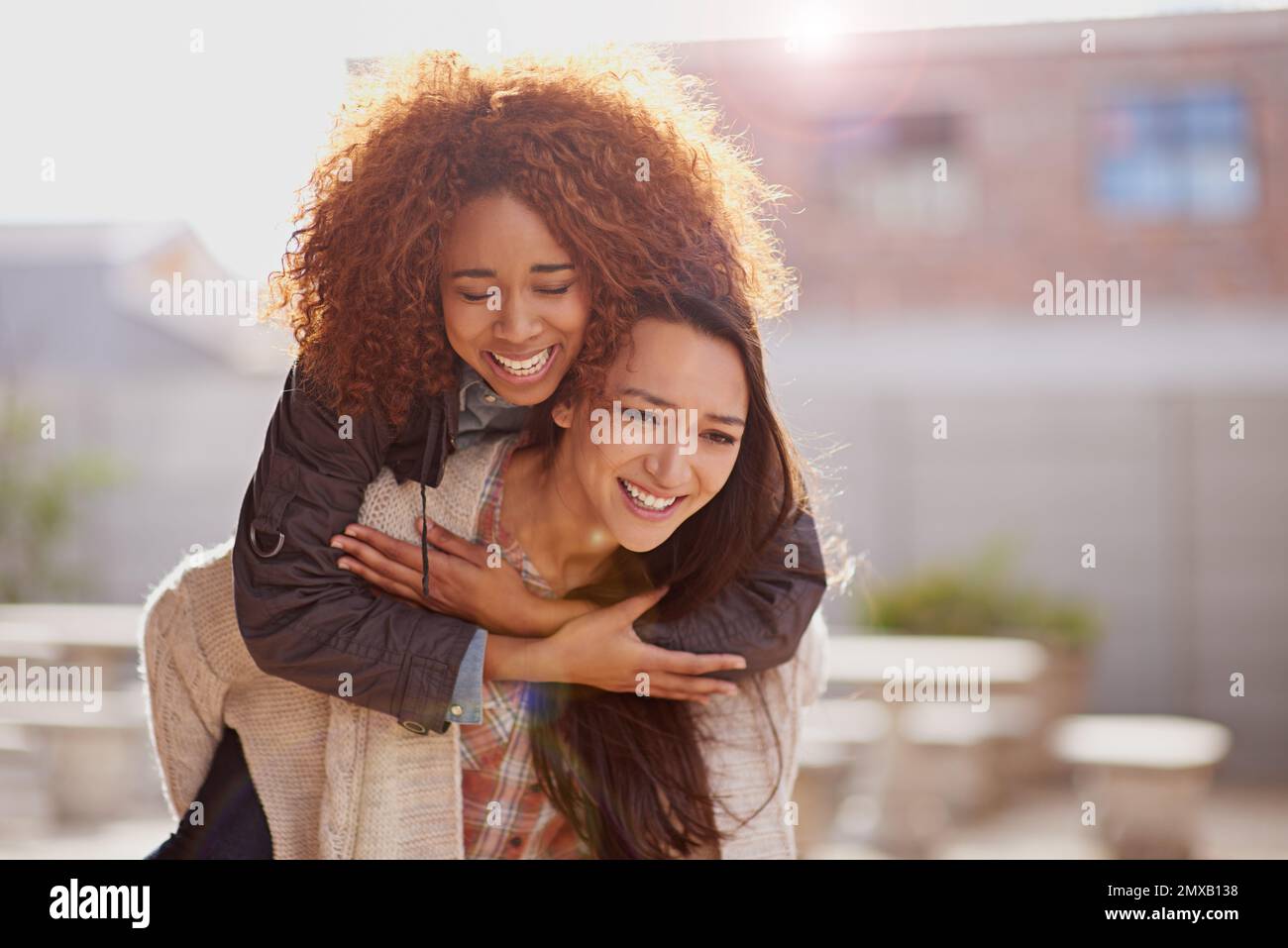 A true friend is one that makes you laugh. girlfriends bonding outdoors ...