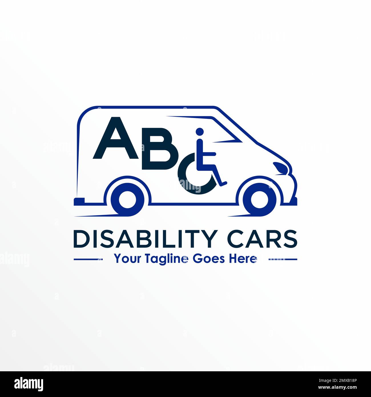Vans car and wheelchair image graphic icon logo free design abstract ...