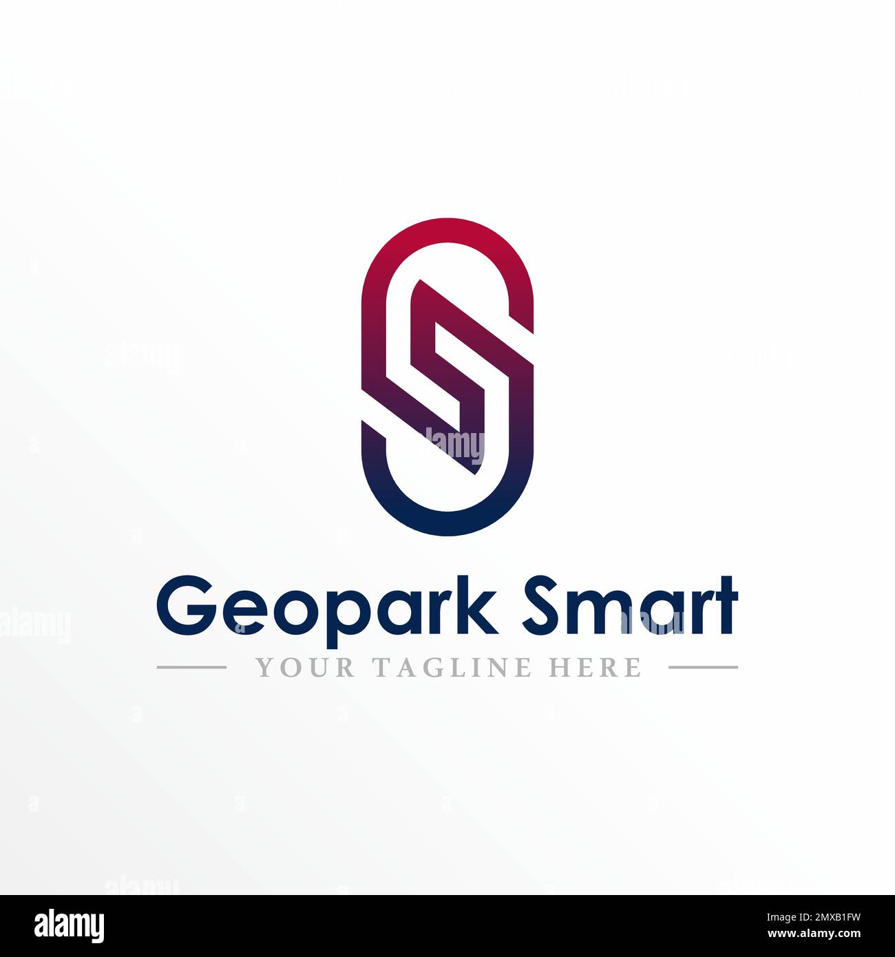 Letter or word GS or SG in connected flip image graphic icon logo ...