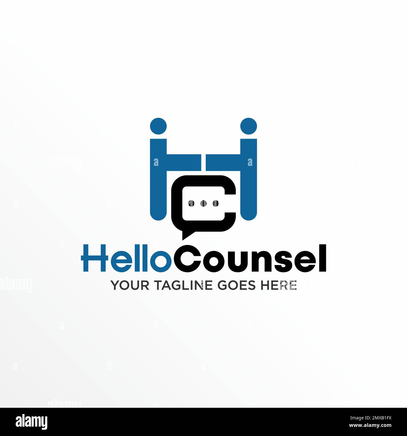 Letter or word HC font with People and chat or talk image graphic icon ...