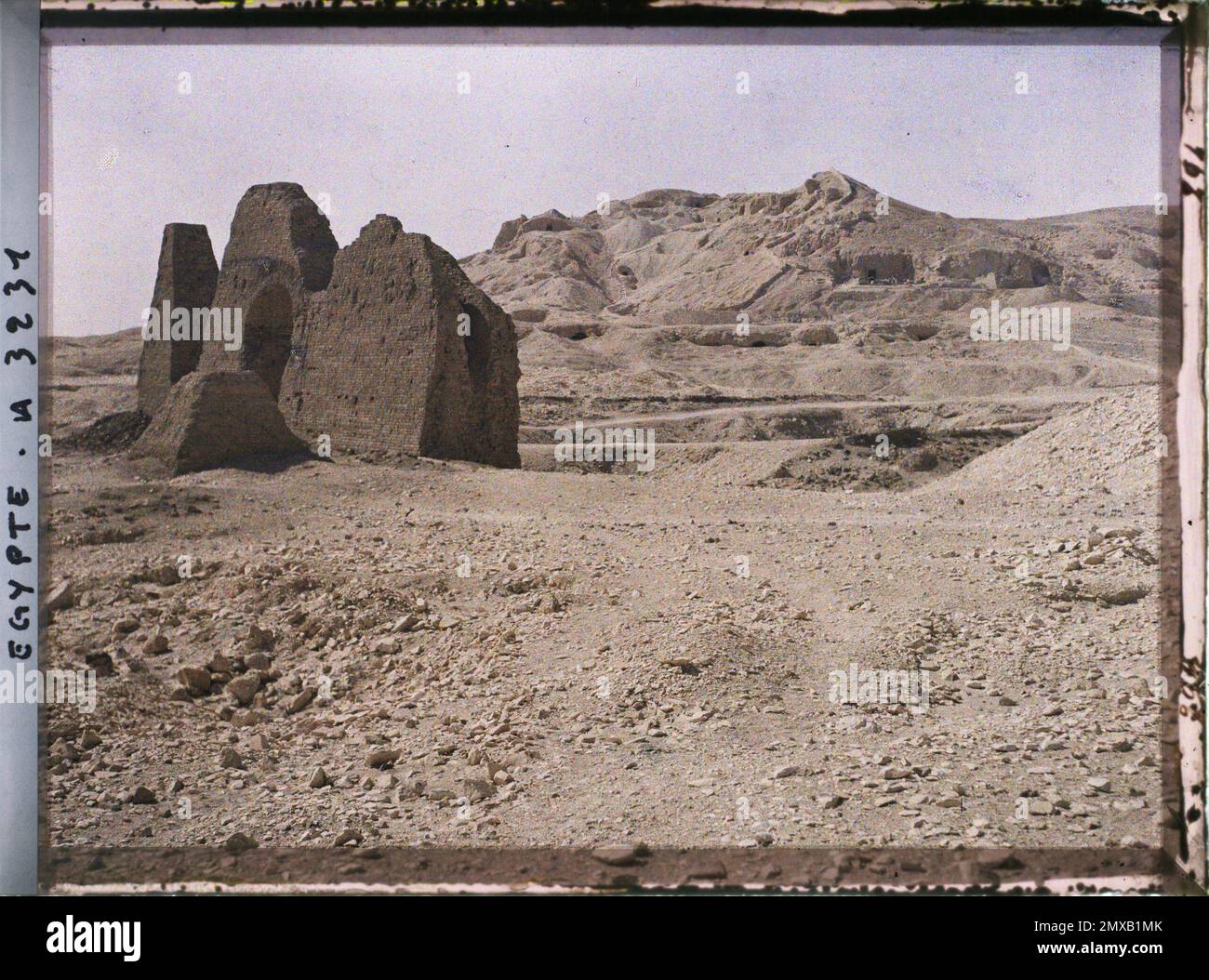 Thebes, Egypt, Africa ruins of tombs near those of Deihr El Bahri ...