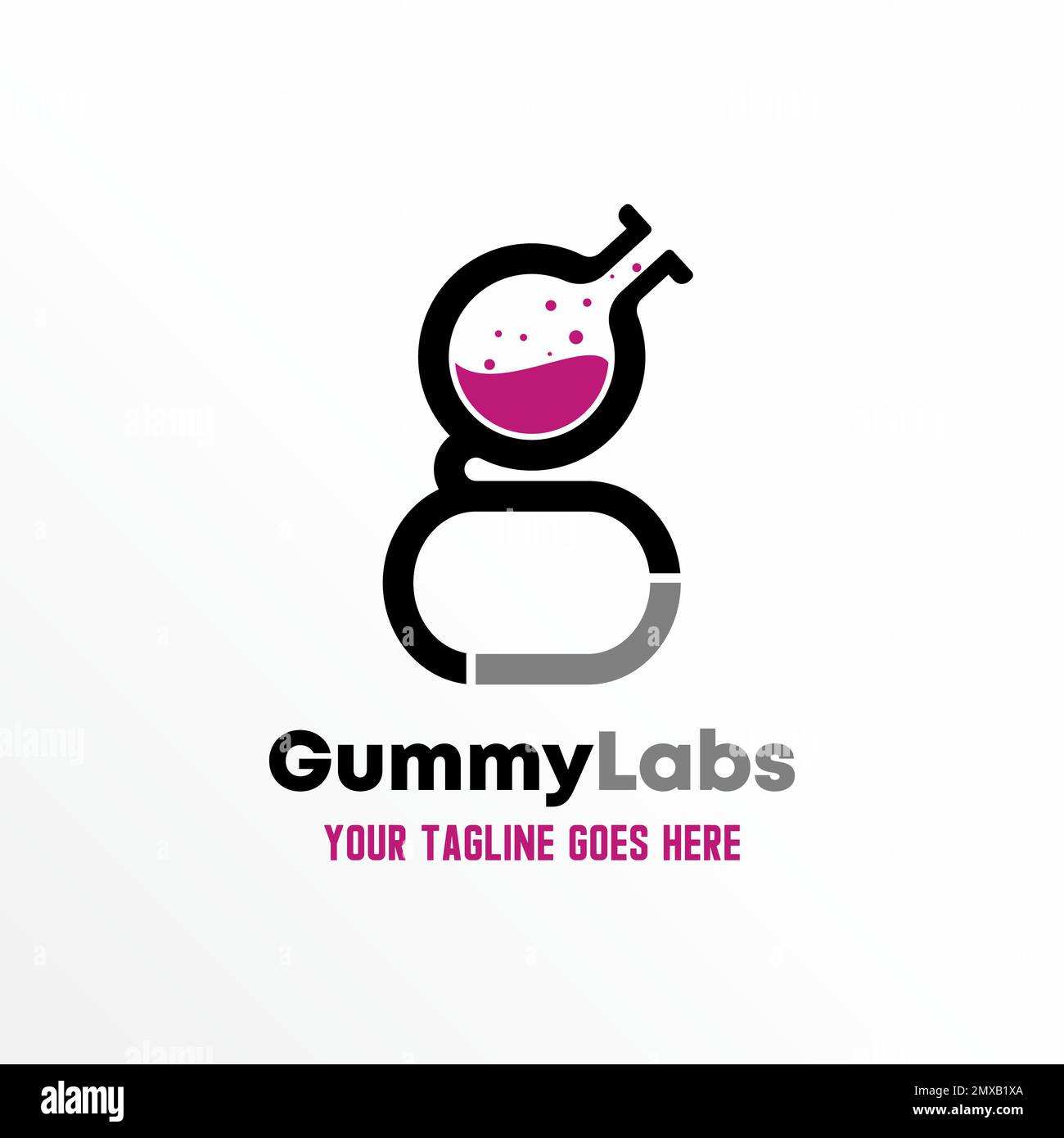 Letter or word G font with Test tube image graphic icon logo design ...