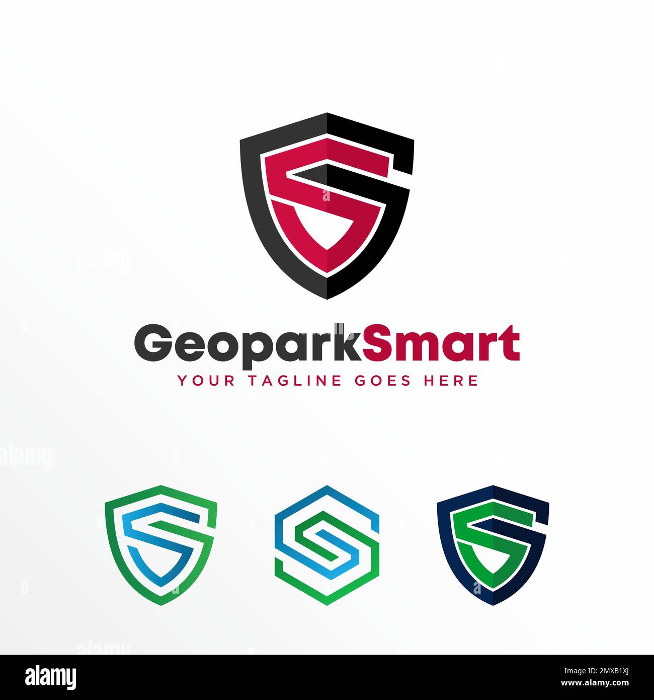 Letter or word GS or SG font in Shield or Guard image graphic icon logo ...