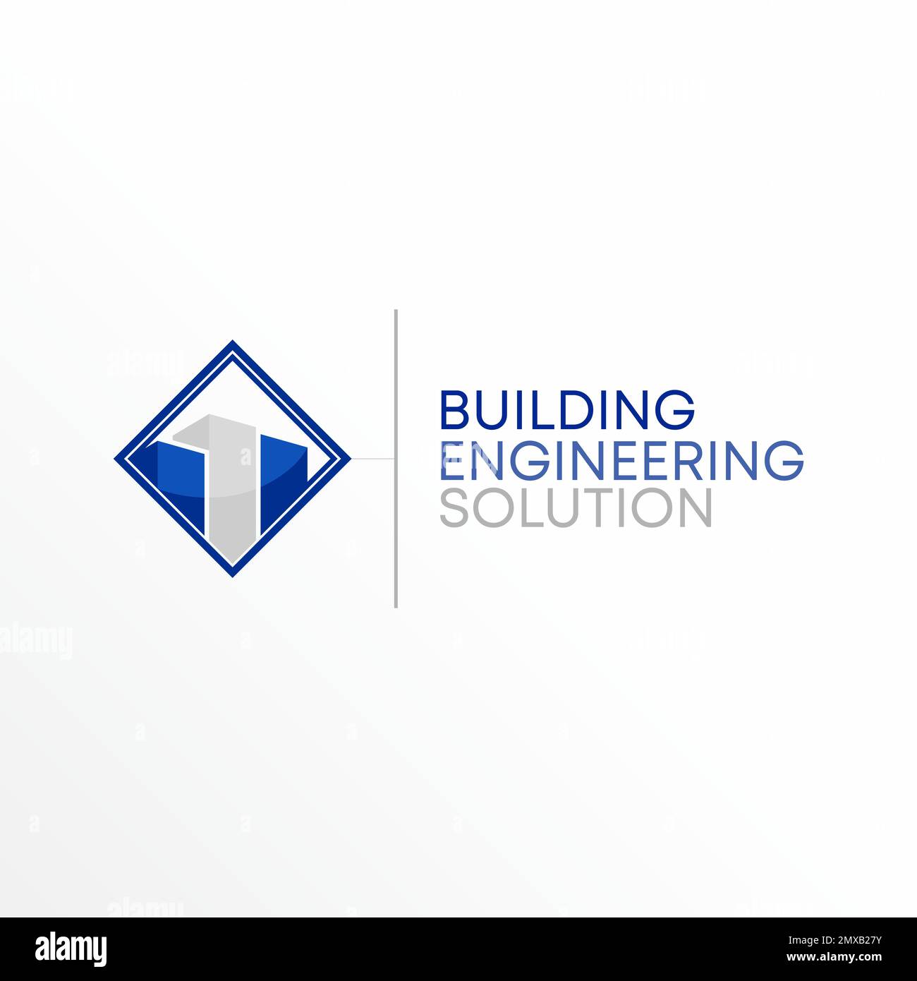 Rectangular Cut Circle Line With 3 Buildings Image Graphic Icon Logo