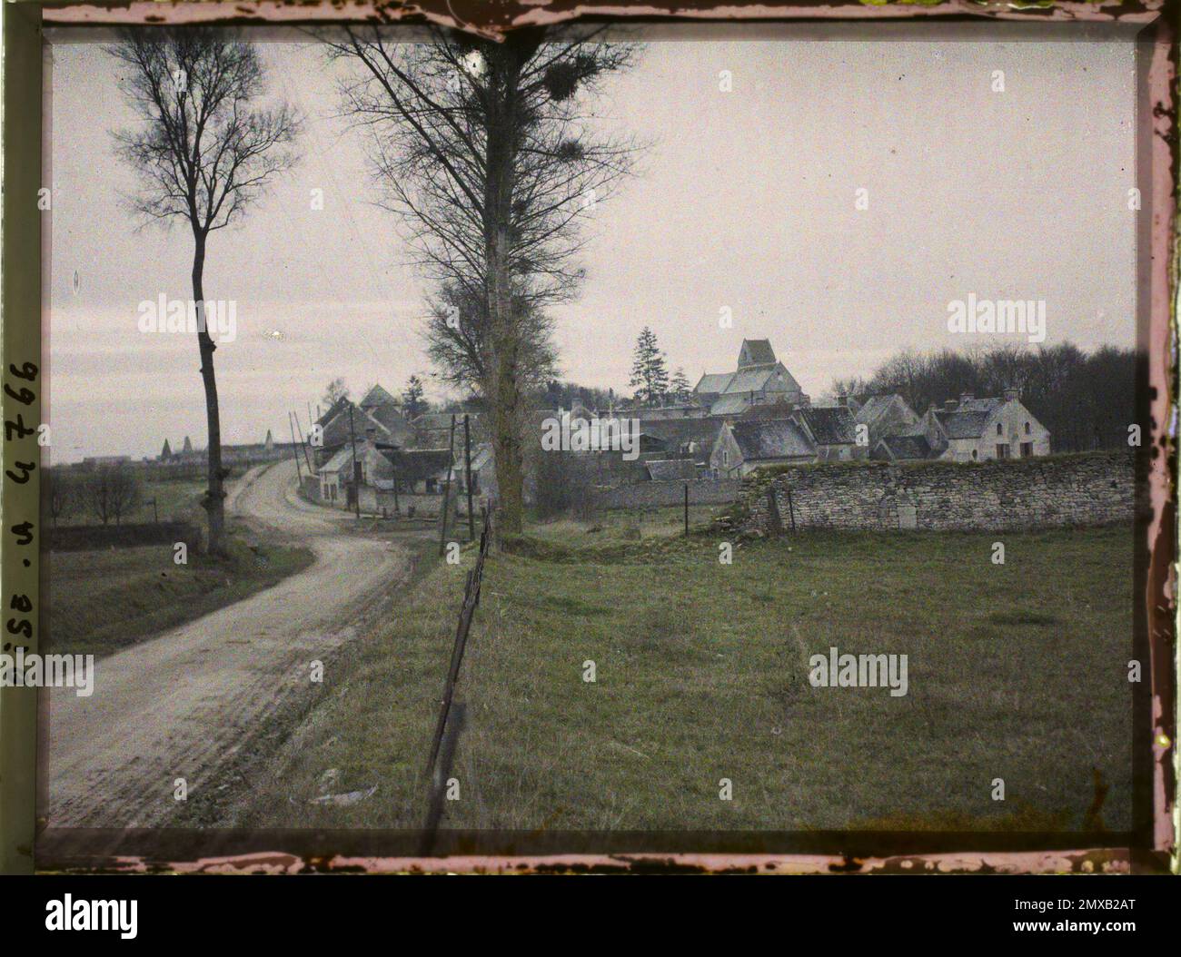 Borest, Oise, France Ensemble de Borest around his church , 1914-1915 ...