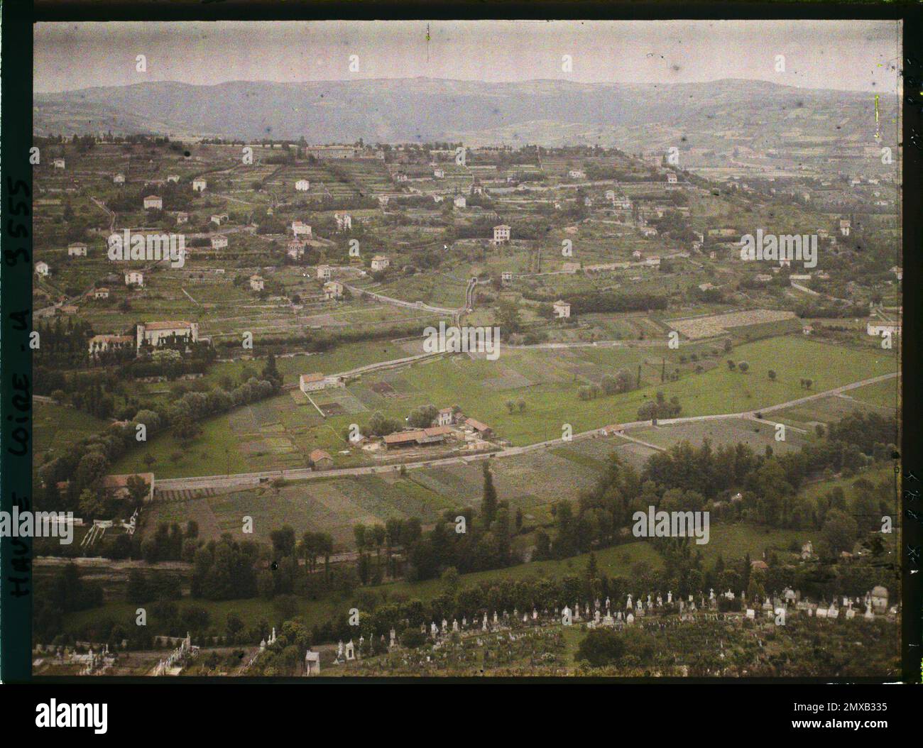 Le Puy-en-Velay, France Panorama to the northeast, taken from the ...
