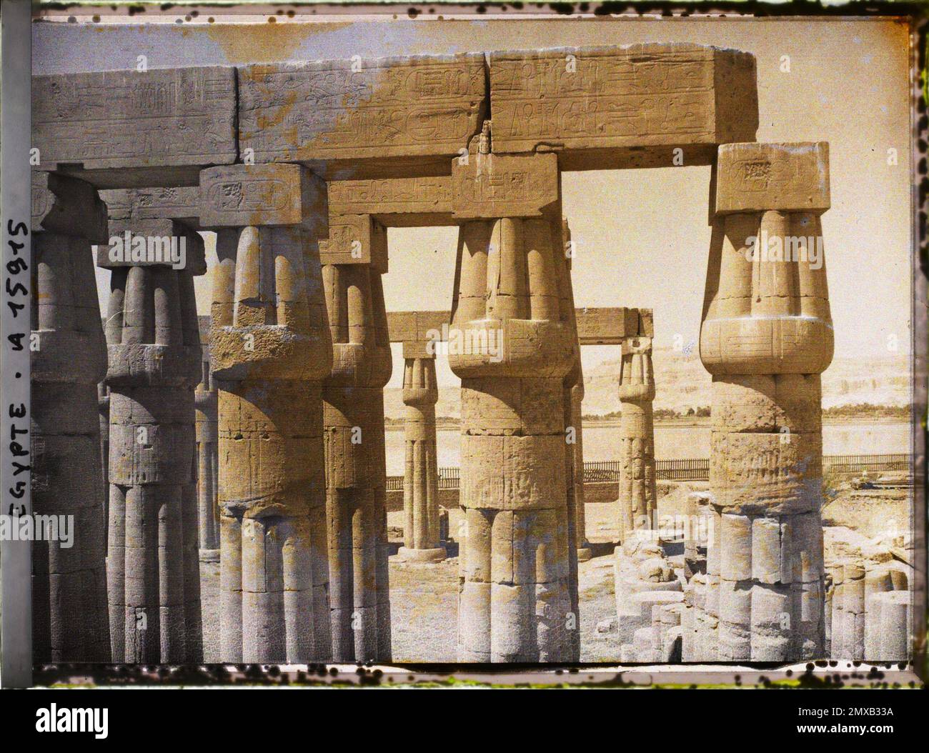Louqsor, Egypt, Africa Portico of Entrance to the Solar Court of ...