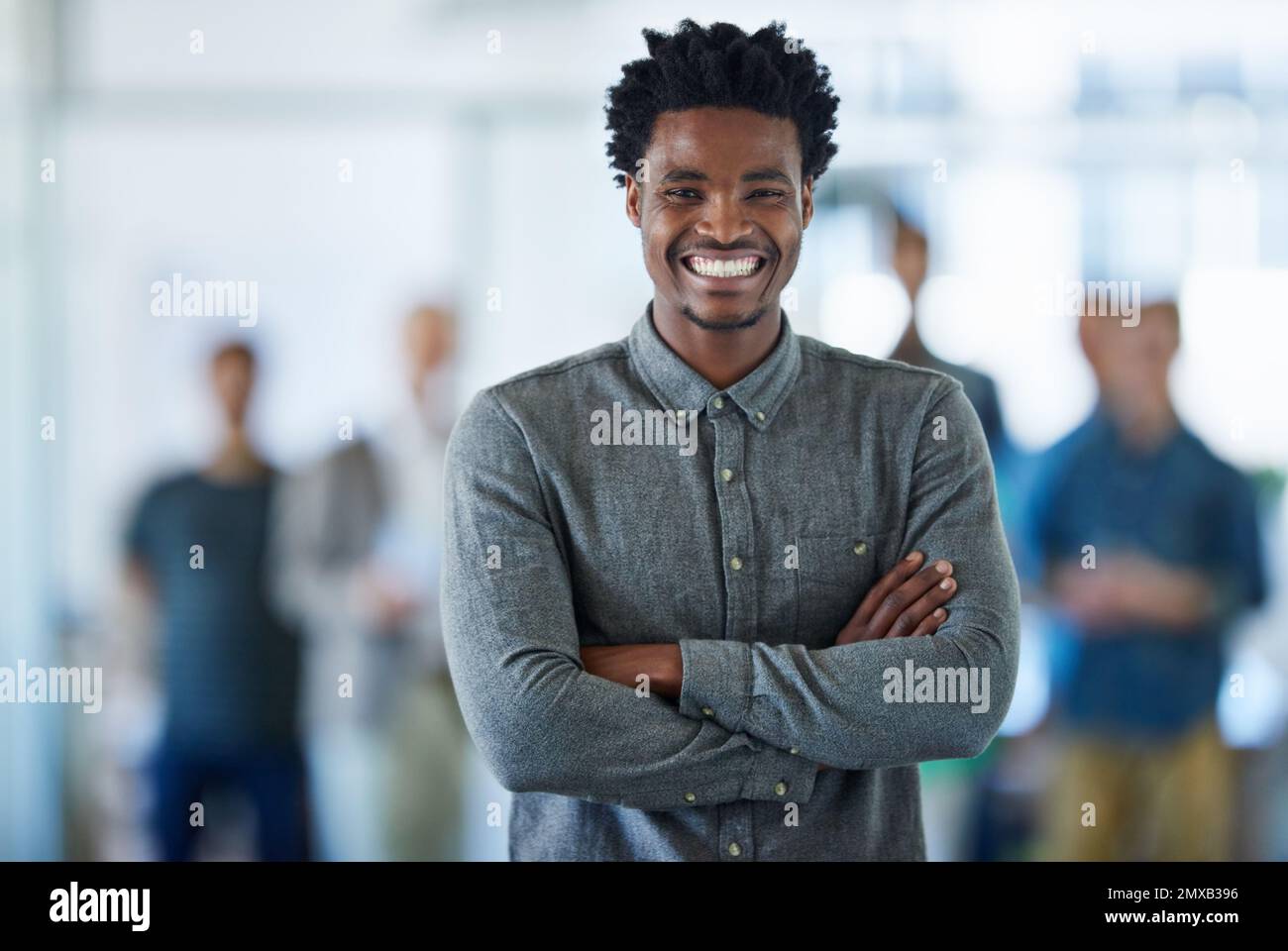 Theres no work without teamwork. business colleagues in the office ...