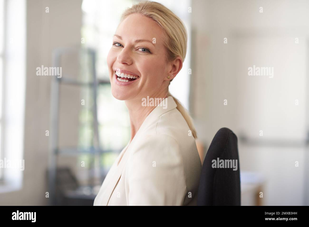 Lifes full of reasons to feel great. Beautiful professional woman ...