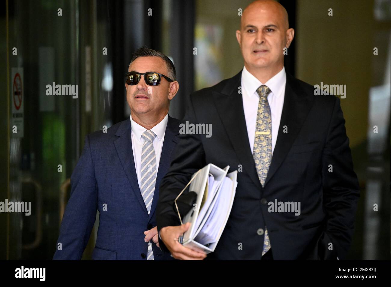 Former NSW deputy premier John Barilaro (left) with lawyer Danny Eid ...