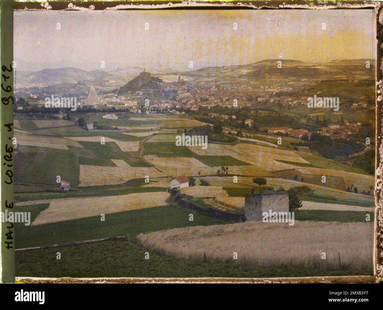 Espaly-Saint-Marcel, France The city of Puy-en-Velay seen from the Côte ...