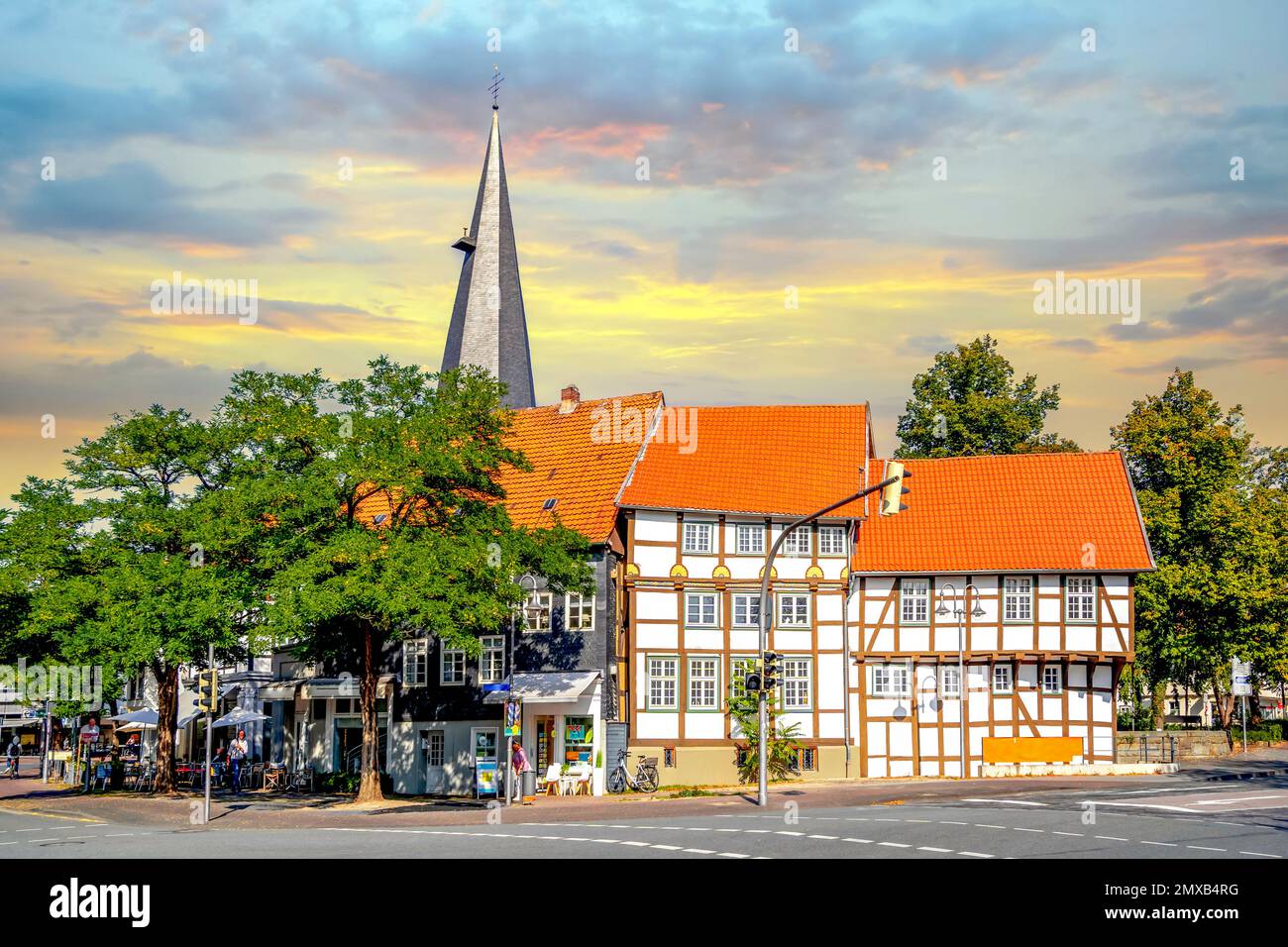 Old City Of Guetersloh Germany Stock Photo Alamy