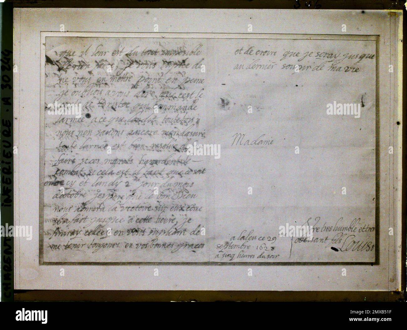 La Rochelle, France Autograph letter from Louis XIII to his mother ...