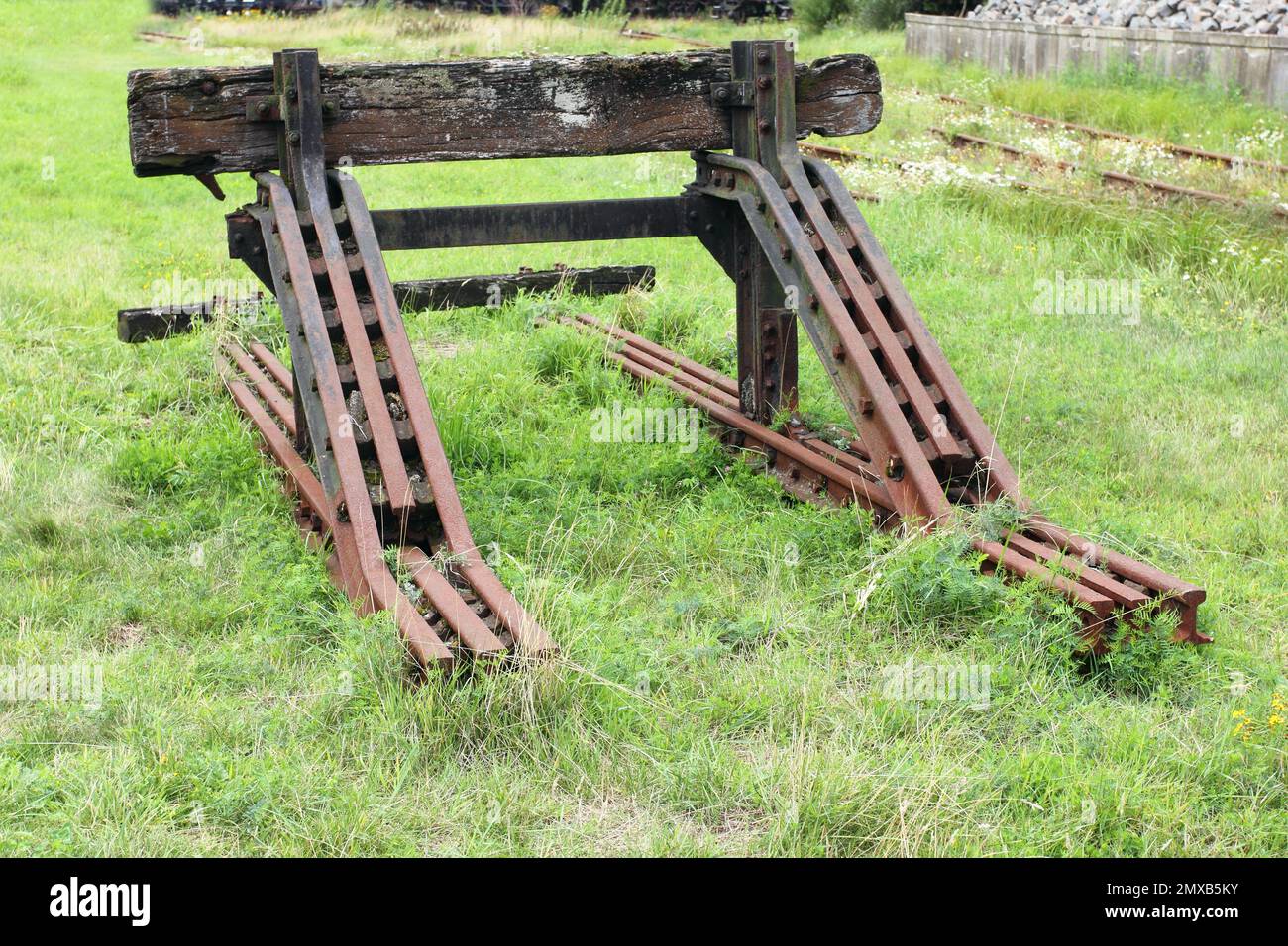 A buffer stop or bumper, bumping post, or stopblock, is a device to ...