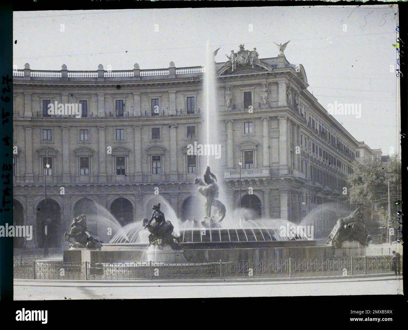 Rome, Italy Piazza Repubblica, fountain of the naïades , 1921 Cap ...