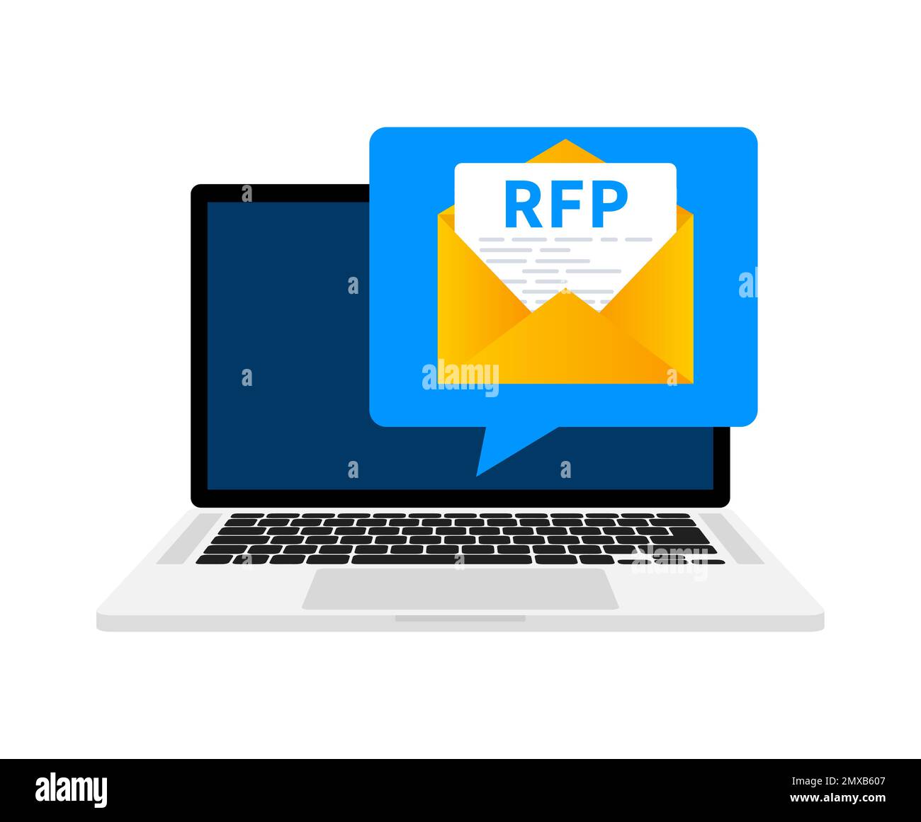 RFP - request for proposal Document, contract in the hand Stock Vector ...